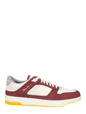 Santoni Light Leather Low-Top Sneakers Purple