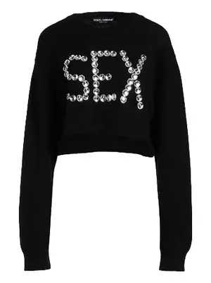 Dolce & Gabbana Crewneck Cashmere Sweater - Black