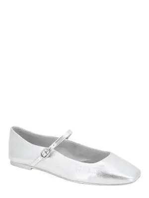KENNETH COLE Jasper Mary Jane Flat - Silver Leather