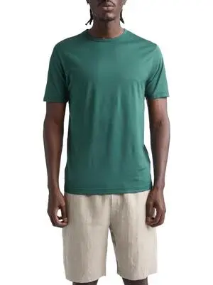 Sunspel Cotton Crewneck T-shirt - Forest