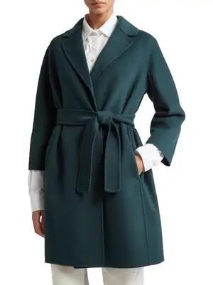 Max Mara Max Mara Arona Double-Face Wool Coat Green