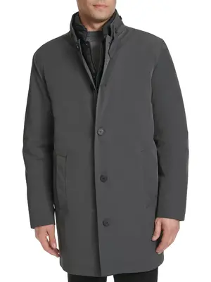 Cole Haan 3-in-1 Water Resistant Rain Coat - Dark Grey