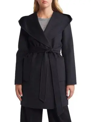 Bcbgmaxazria BCBG Hooded Wrap Coat Charcoal