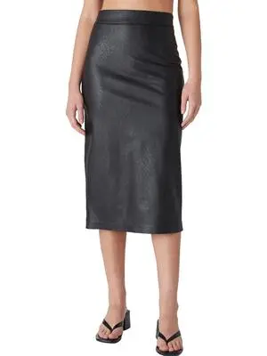Blanknyc Faux Leather Midi Skirt - Deep Talks