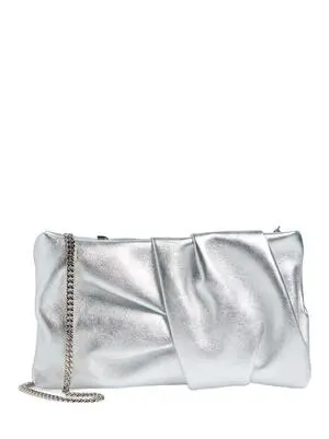 JIMMY CHOO Metallic Leather Clutch - Silver