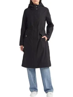 Sam Edelman Longline Hooded Jacket - Black