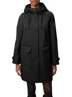 Bernardo Water-resistant Hooded Jacket - Black