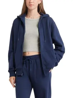 Bp. Oversized Zip Fleece Hoodie Navy Iris