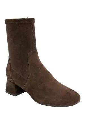 Gentle Souls By Kenneth Cole Elbert Suede Bootie - Chocolate Suede