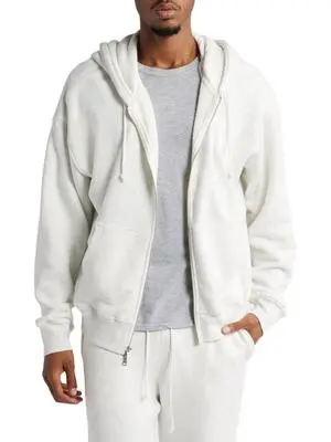 ELWOOD Oversize Terry Full-zip Hoodie - Vintage Snow Heather