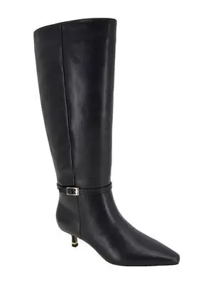 KENNETH COLE Kenneth Cole Marais Knee High Boot Black Leather