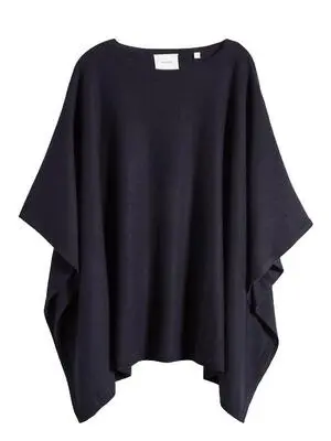 Vince Cashmere Poncho - Coastal Blue