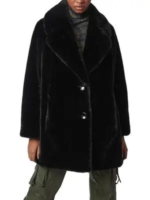 Bernardo The Sally Faux Fur Coat - Black