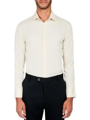 BROOKLYN BRIGADE Slim Fit Solid Performance Dress Shirt - Champagne