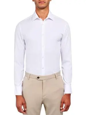 BROOKLYN BRIGADE Slim Fit Solid Performance Dress Shirt - White