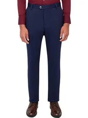 BROOKLYN BRIGADE Slim Fit Knit Dress Pants - River Blue
