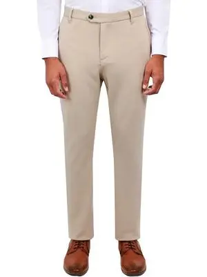 BROOKLYN BRIGADE Slim Fit Knit Dress Pants - Tan
