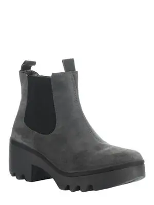 Fly London Trig Platform Chelsea Boot - Diesel Oil Suede