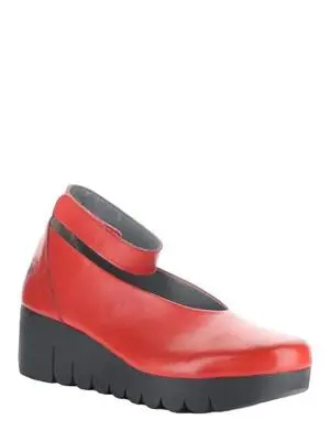 Fly London Fly London Vily Platform Wedge Pump 003 Red Burn