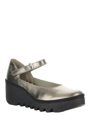 Fly London Bawo Platform Wedge Pumps - Gold