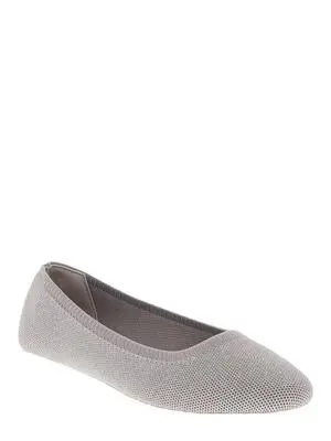 Mia MIA Brendy Ballet Flat Silver Kni