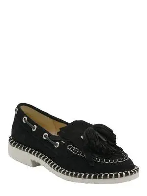 CHARLES DAVID Poppy Kiltie Fringe Loafer - Black