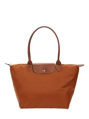 Longchamp Large Le Pliage Recycled Nylon Tote - Cognac