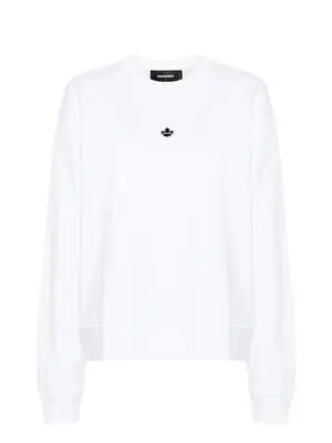 Dsquared2 Appliqué-logo Cotton Sweatshirt - White