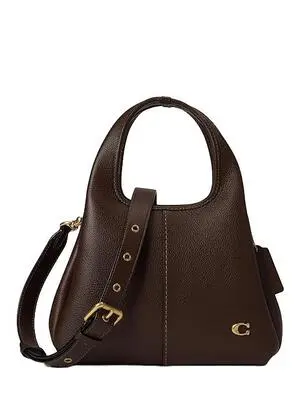 COACH COACH Polished Pebble Leather Lana Shoulder Bag 23 Tan