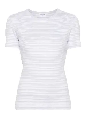 Filippa K Striped Cotton T-shirt - Clear Blue