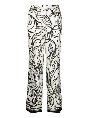 F.R.S FOR RESTLESS SLEEPERS F.R.S For Restless Sleepers Printed Silk Palazzo Trousers