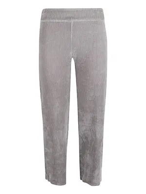 Avenue Montaigne Cropped Corduroy Trousers - Silver