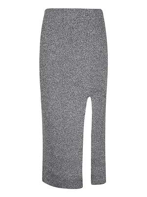 CIRCUS HOTEL Viscose Midi Skirt - Grey