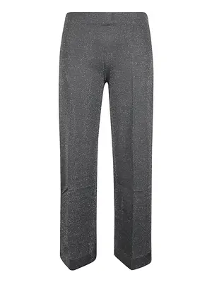 CIRCUS HOTEL Viscose Wide Leg Trousers - Grey