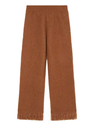 Alanui Cashmere And Silk Trousers - Camel