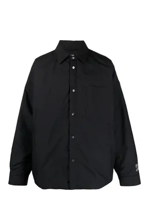 AMBUSH Gingham-check Padded Shirt Jacket - Black