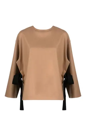 Erika Cavallini Nara Wool Blend Blouse - Camel