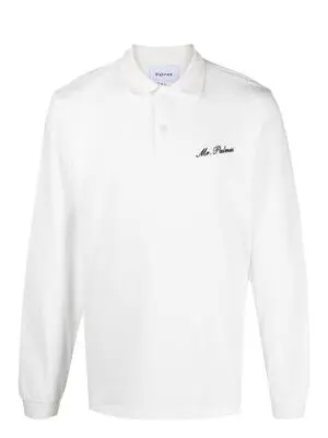 PALMES Logo Organic Cotton Polo Shirt - White