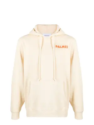 PALMES Logo Organic Cotton Hoodie - White