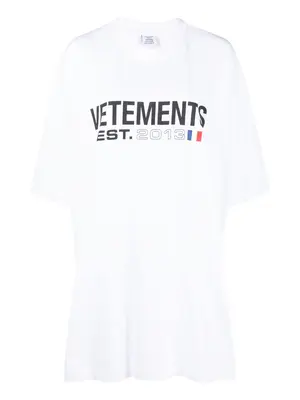 Vetements Logo Cotton T-shirt - White