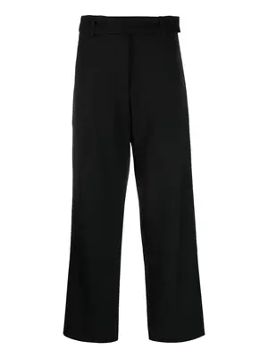 Studio Nicholson Wool Blend Wide-leg Trousers - Black