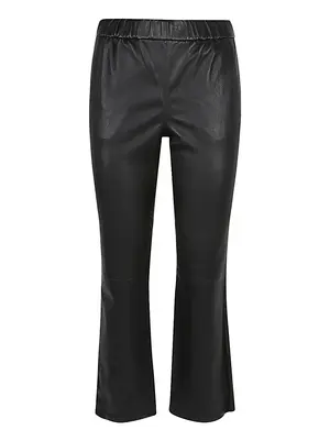ENES Leather Trousers - Black