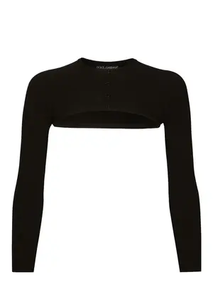 Dolce & Gabbana Cropped Cardigan - Black