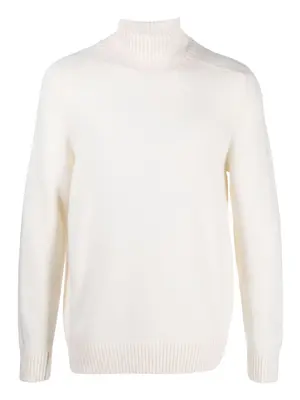 CIRCOLO 1901 Alpaca-wool Blend Turtleneck Sweater - White