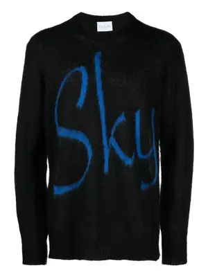 BLUE SKY INN Logo Wool Blend Sweater - Black