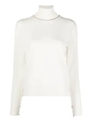 MAISON MARGIELA Turtleneck Wool Sweater - White