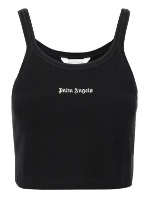 Palm Angels Classic Logo Tank Top - White/black