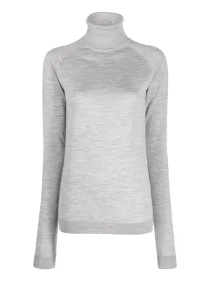 ARMARIUM Wool And Silk Blend High Neck Sweater - Grey