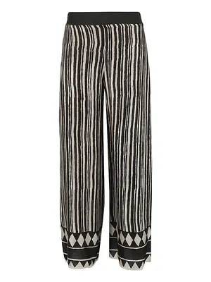 OBIDI Obidi Striped Silk Trousers