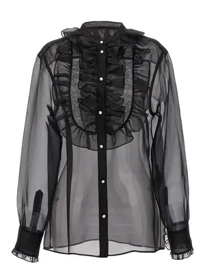 DOLCE & GABBANA Dolce & Gabbana Plastron And Ruffle Shirt